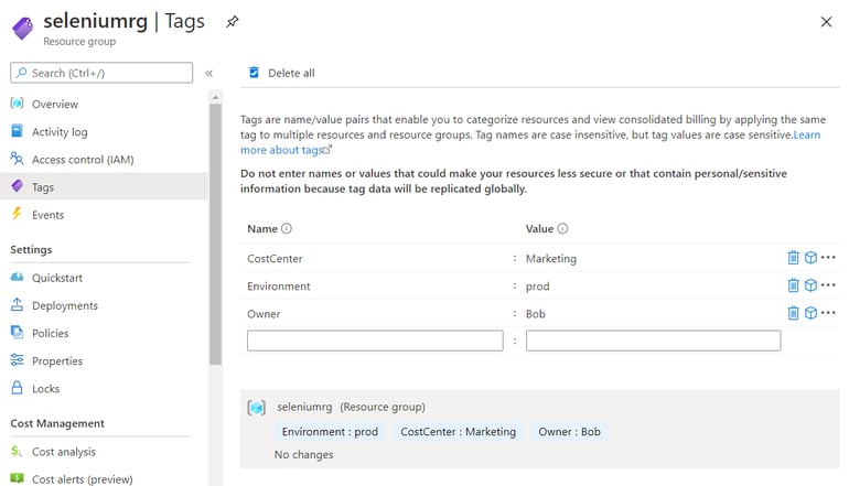 Resource Lifecycle Management with Azure Tagging